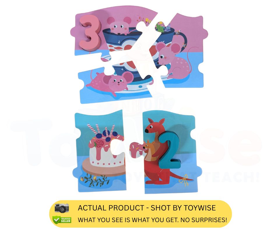 Wooden Counting Puzzle 1–10 – Number & Jigsaw Puzzle Combo for Kids ...