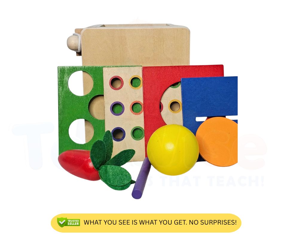 Montessori 4-in-1 Multi-Activity Wooden Play Box | Skill-Building ...